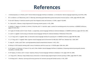 Understanding Natural Language Queries over Relational Databases | PPT