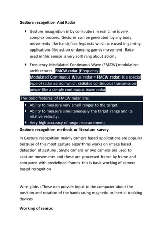 Soli sensor | DOCX | Physics | Science