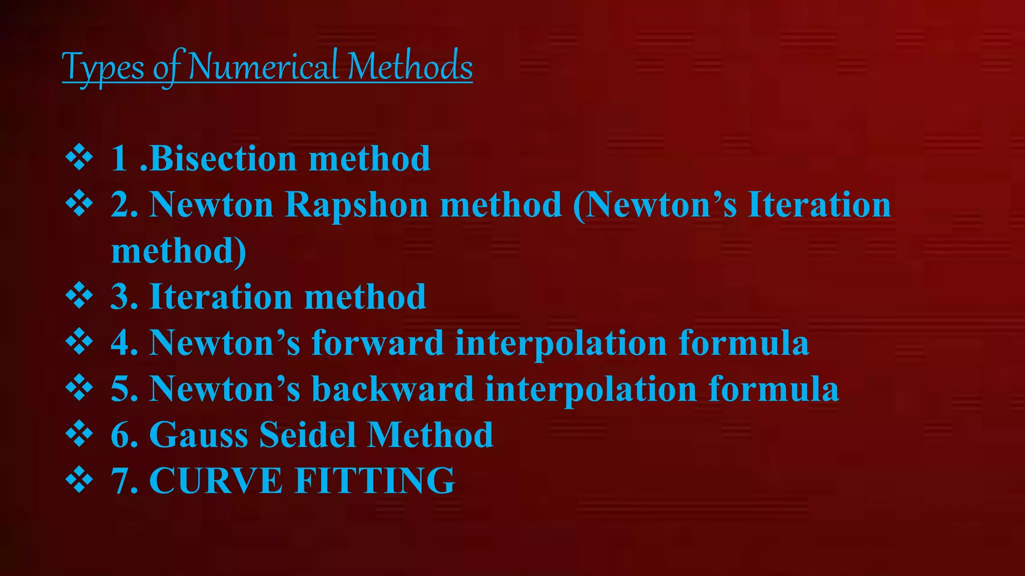 Numerical methods | PPT