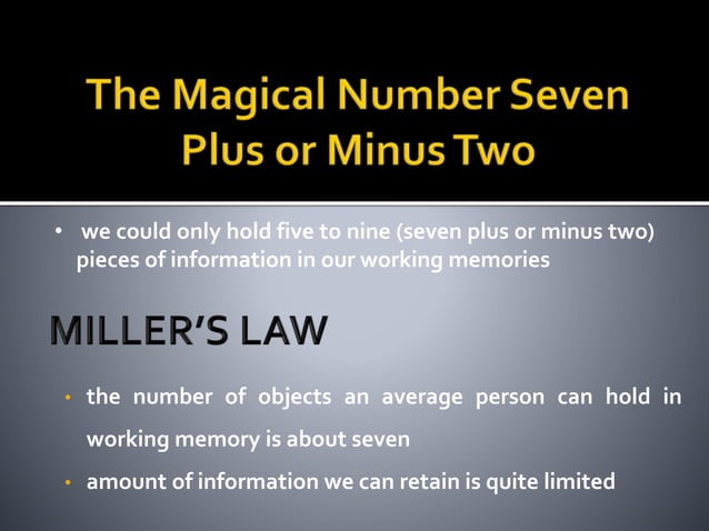 Magic Number 7 | PPTX