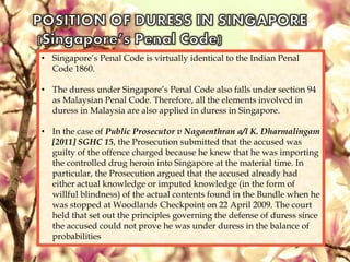 COMPARE AND CONTRAST THE DEFENSE OF DURESS IN MALAYSIA, UK AND ...