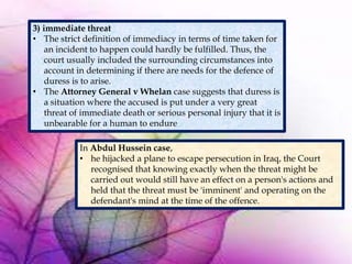 COMPARE AND CONTRAST THE DEFENSE OF DURESS IN MALAYSIA, UK AND ...