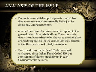 COMPARE AND CONTRAST THE DEFENSE OF DURESS IN MALAYSIA, UK AND ...