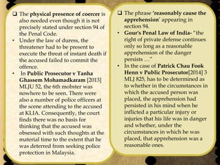 COMPARE AND CONTRAST THE DEFENSE OF DURESS IN MALAYSIA, UK AND ...