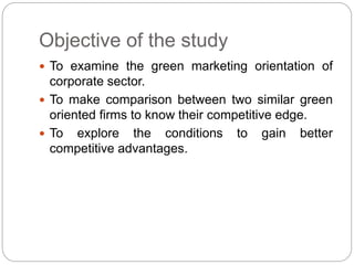 GREEN MARKETING: A COMPETITIVE ADVANTAGE | PPTX