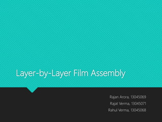 Layer by Layer Nanofilm Assembly | PPTX