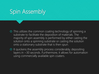 Layer by Layer Nanofilm Assembly | PPTX