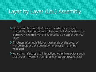 Layer by Layer Nanofilm Assembly | PPTX