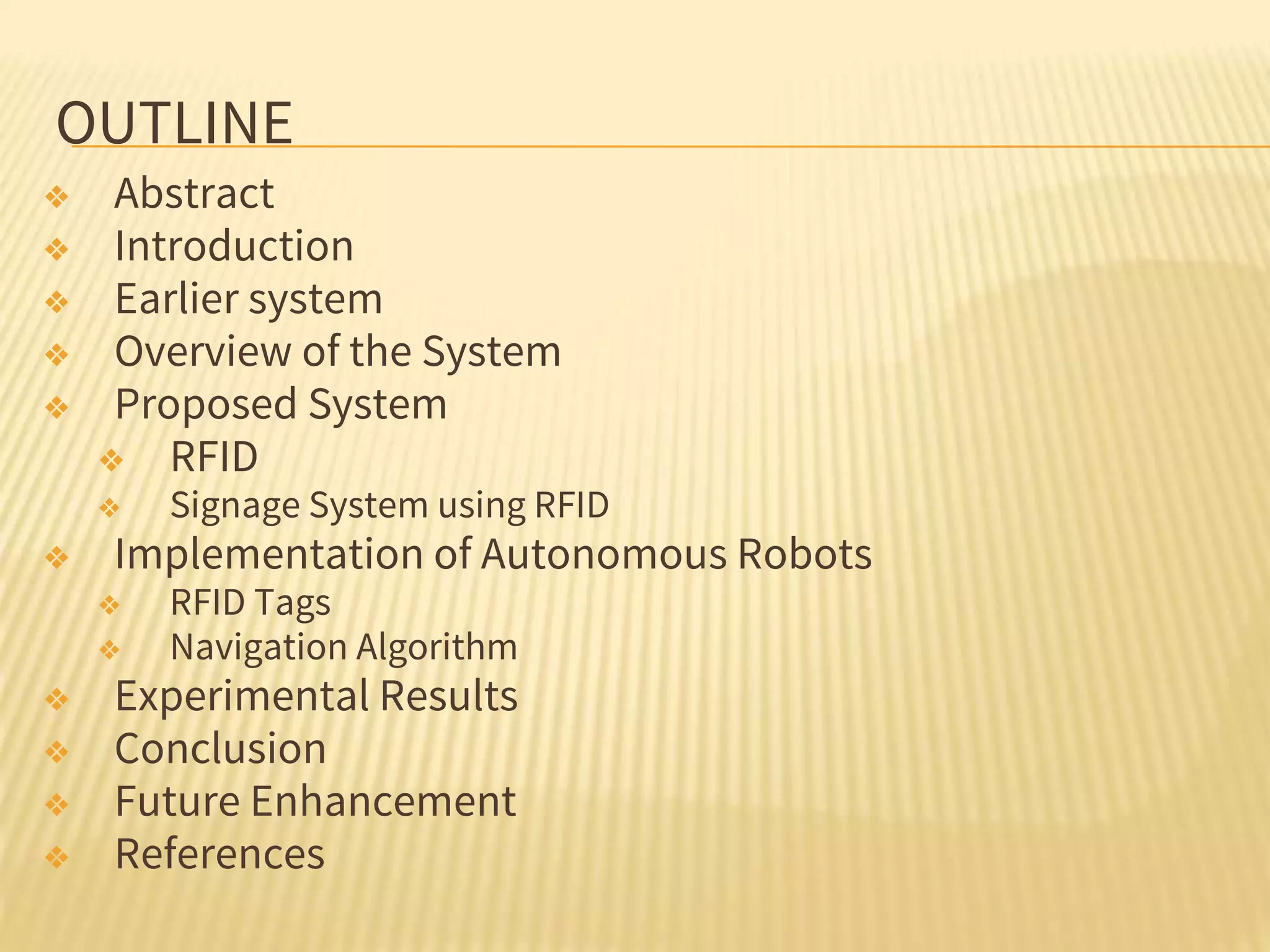 Signage System for the navigation of robots. | PPTX