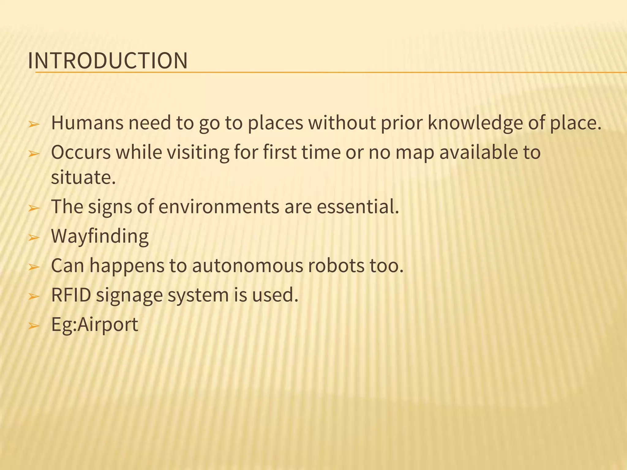 Signage System for the navigation of robots. | PPTX