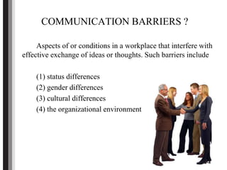 Solutions for external barriers in communication | PPTX