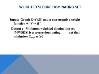 Secure Domination in graphs | PPTX