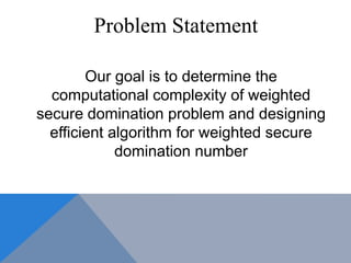 Secure Domination in graphs | PPTX