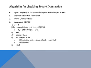 Secure Domination in graphs | PPTX