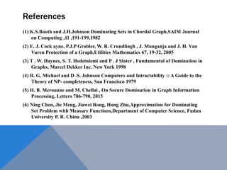 Secure Domination in graphs | PPTX