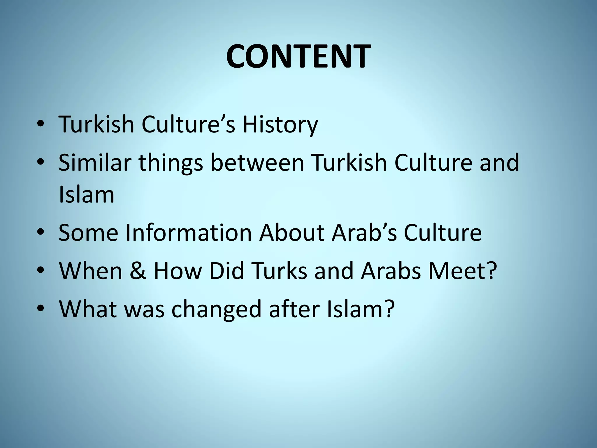 Comparison of Turkish and Arab culture | PPTX