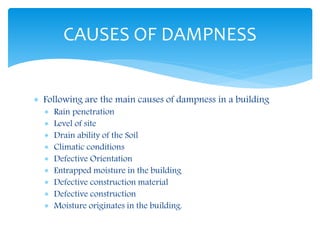 dampness in structure by umar khan | PPTX