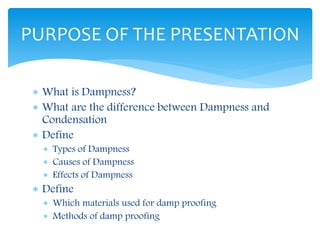 dampness in structure by umar khan | PPTX