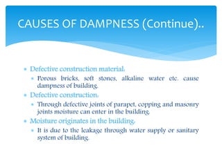 dampness in structure by umar khan | PPTX
