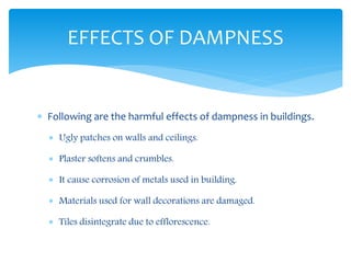dampness in structure by umar khan | PPTX