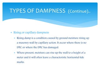 dampness in structure by umar khan | PPTX