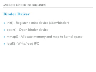 Android Binder IPC for Linux | PDF