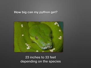 Pythons by Isaac | PDF