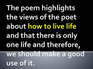 A PSALM OF LIFE | PPTX