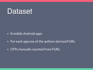 COSMIC Functional Measurement of Mobile Applications and Code Size Estimation | PPT