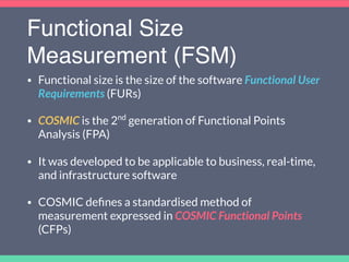 COSMIC Functional Measurement of Mobile Applications and Code Size Estimation | PPT