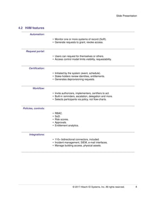 Hitachi ID Identity and Access Management Suite | PDF