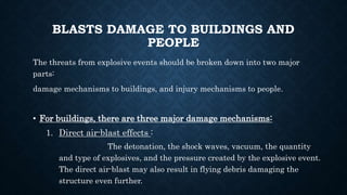 Impacts of blasts on buildings | PPTX
