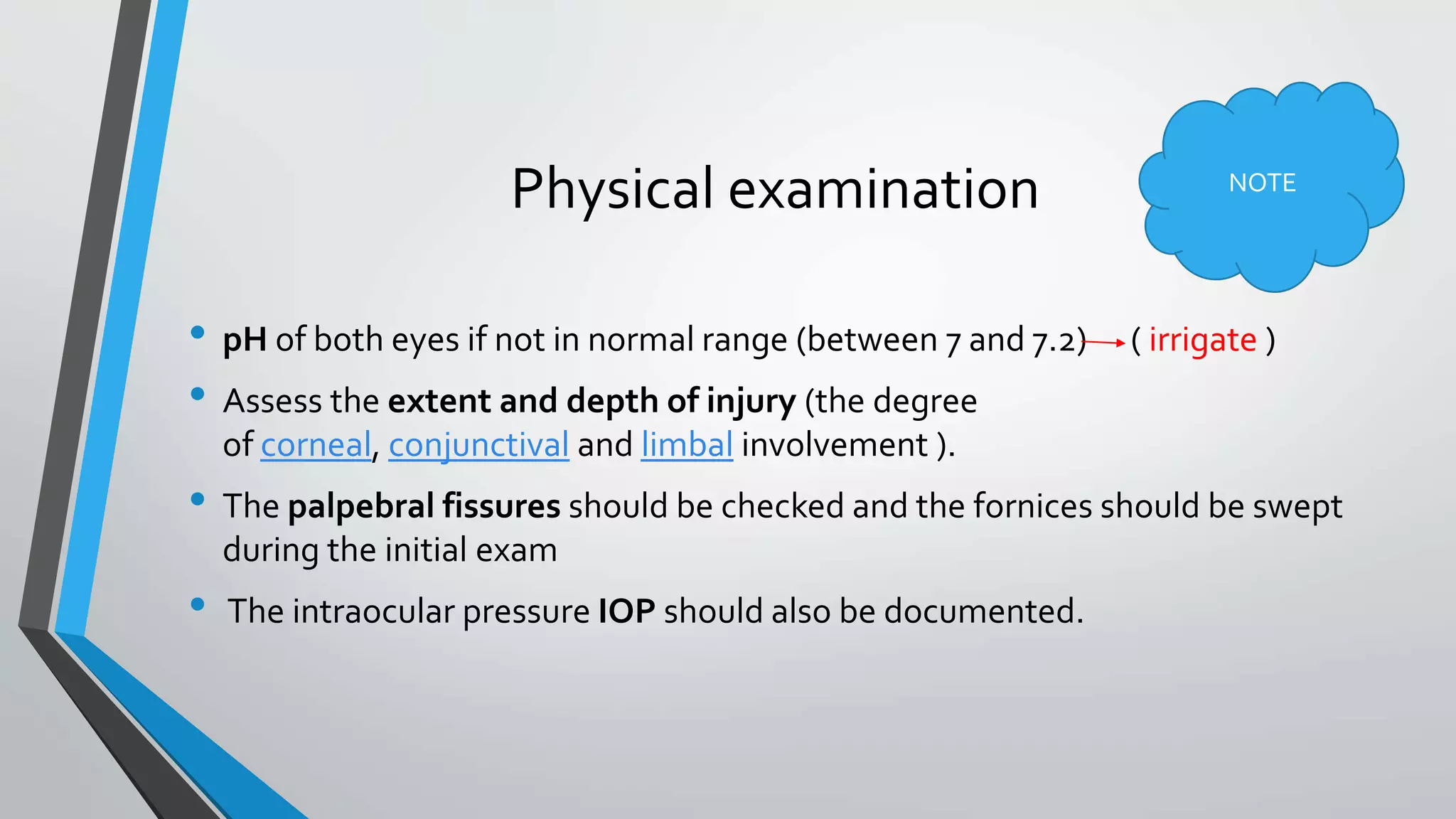 chemical eye injuries, approach and management | PPTX