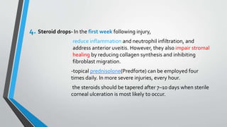 chemical eye injuries, approach and management | PPTX