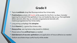 chemical eye injuries, approach and management | PPTX
