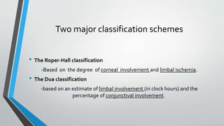 chemical eye injuries, approach and management | PPTX