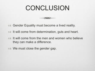 Gender Equality- Presentation | PPT