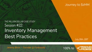 Jungle Scout's Million Dollar Case Study - Inventory Management | PPTX
