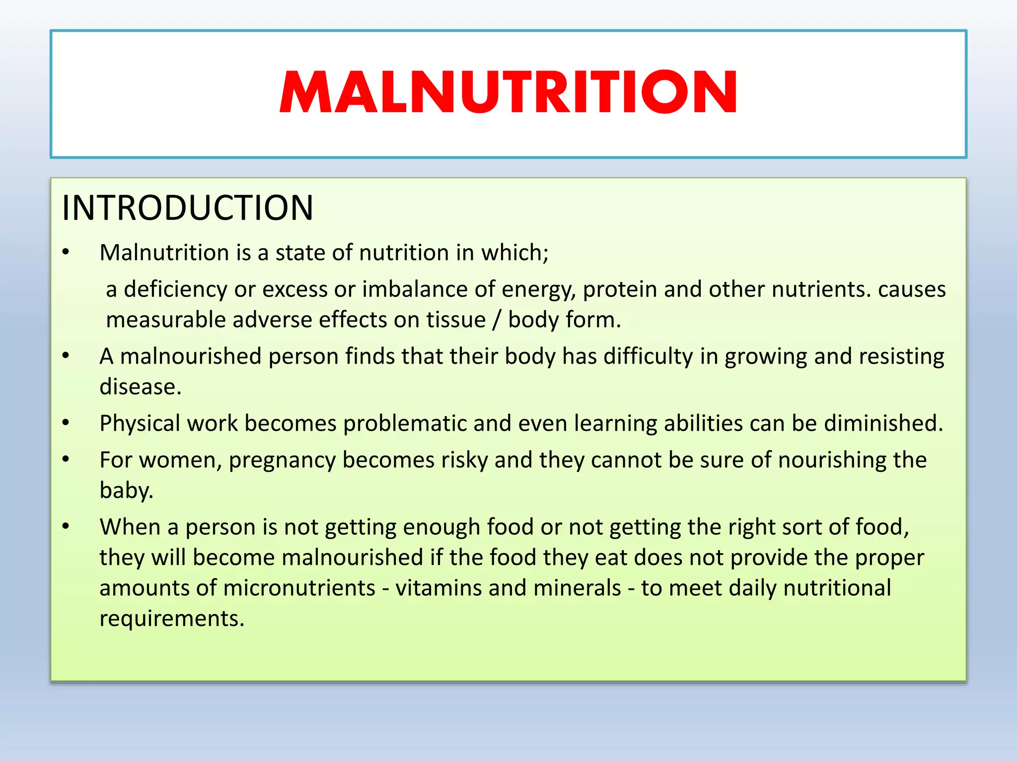 Malnutrition | PPTX