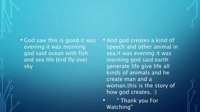 The creation story | PPT