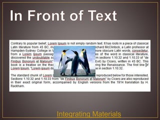 Empowerment Technology: Integrating Materials (MS Word) | PPTX