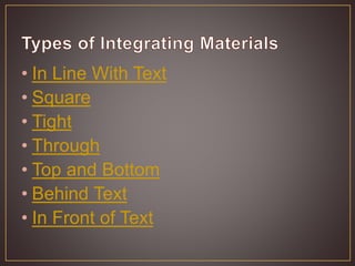 Empowerment Technology: Integrating Materials (MS Word) | PPTX