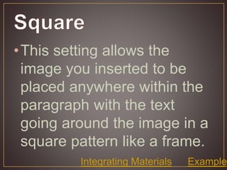 Empowerment Technology: Integrating Materials (MS Word) | PPTX