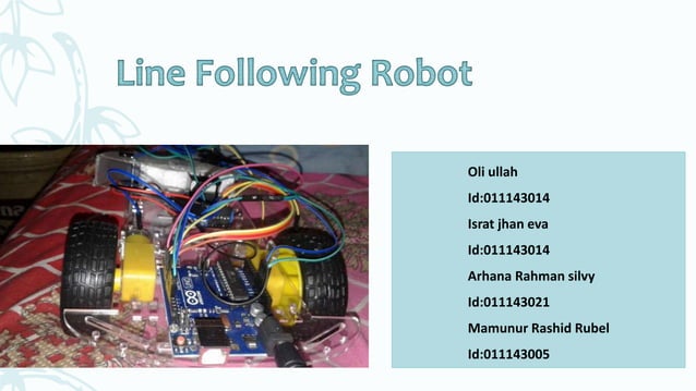 Line Following Robot Presentation | PPTX