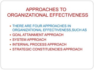 organizational effectiveness | PPTX