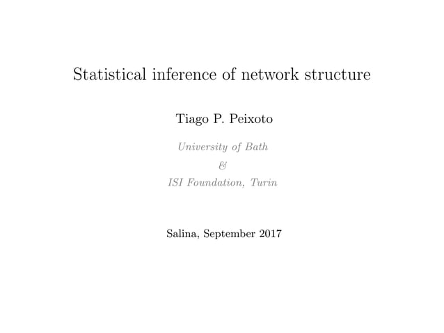 Statistical Inference Of Network Structure Ppt 1656