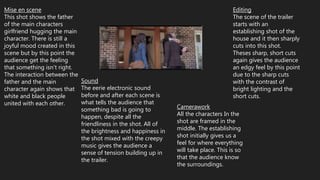 Textual analysis of a teaser trailer - Get Out | PPTX
