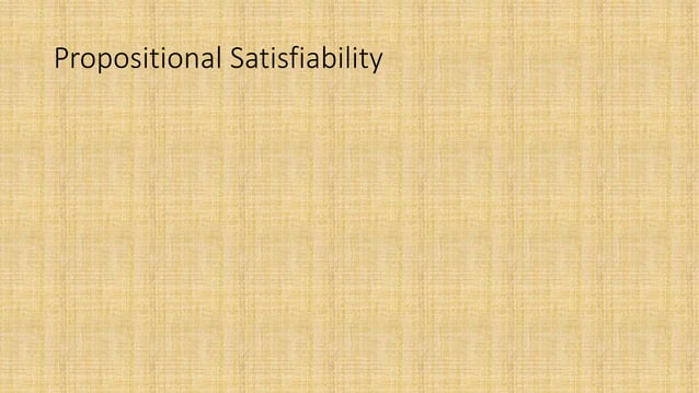 Propositional Satisfiability | PPT