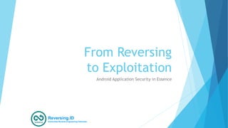 From Reversing to Exploitation | PPT