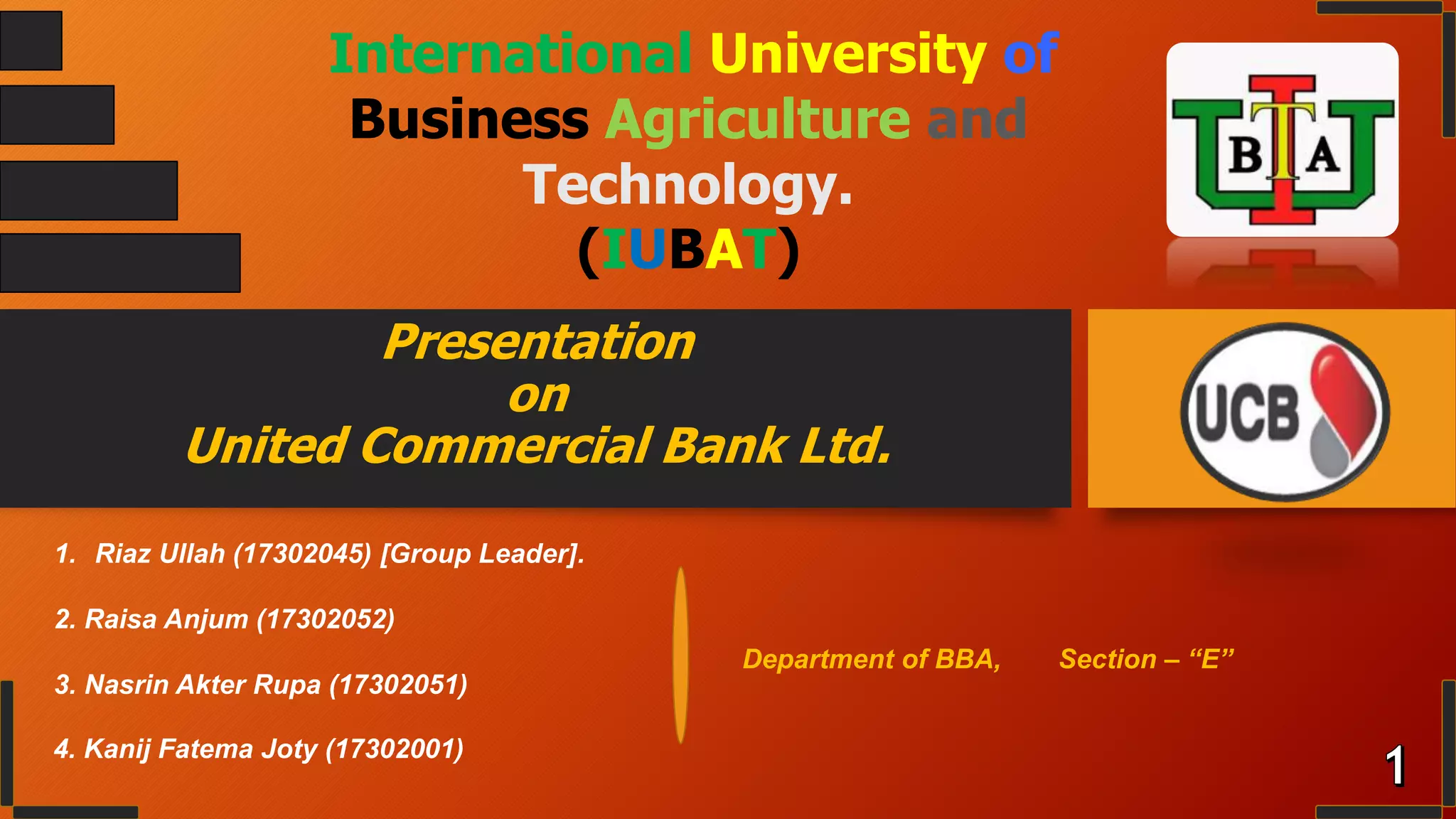 UCBL Presentation. | PPTX